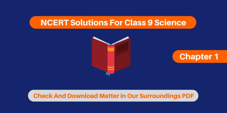 NCERT Solutions For Class 9 Science Chapter 1 PDF | Download Syllabus