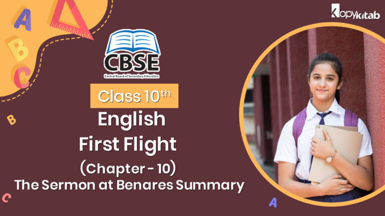 CBSE Class 10 English First Flight Chapter 10 The Sermon At Benares ...