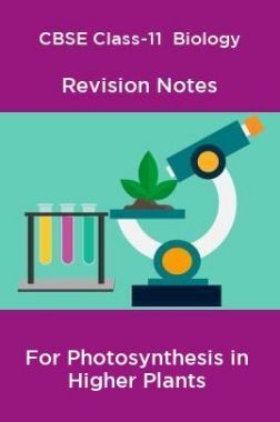 Download CBSE Class 11 Biology Photosynthesis PDF Online 2020