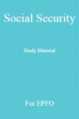 Download Social Security Study Material For EPFO PDF Online
